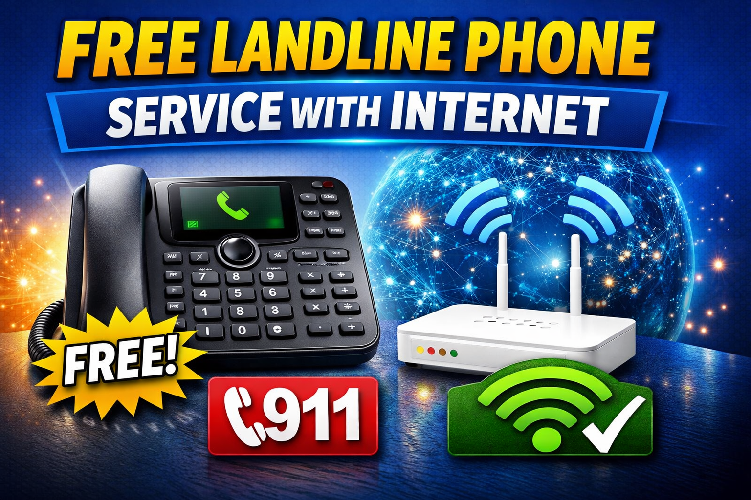 Free Landline Phone Service with Internet - Apply Now